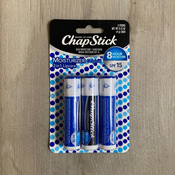 Chapstick | Makeup | 42 3pk Chapstick Original Spf 15 New | Poshmark